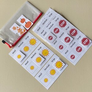 Size Sorting Activity Set- Montessori Learning Toy for Preschool ...