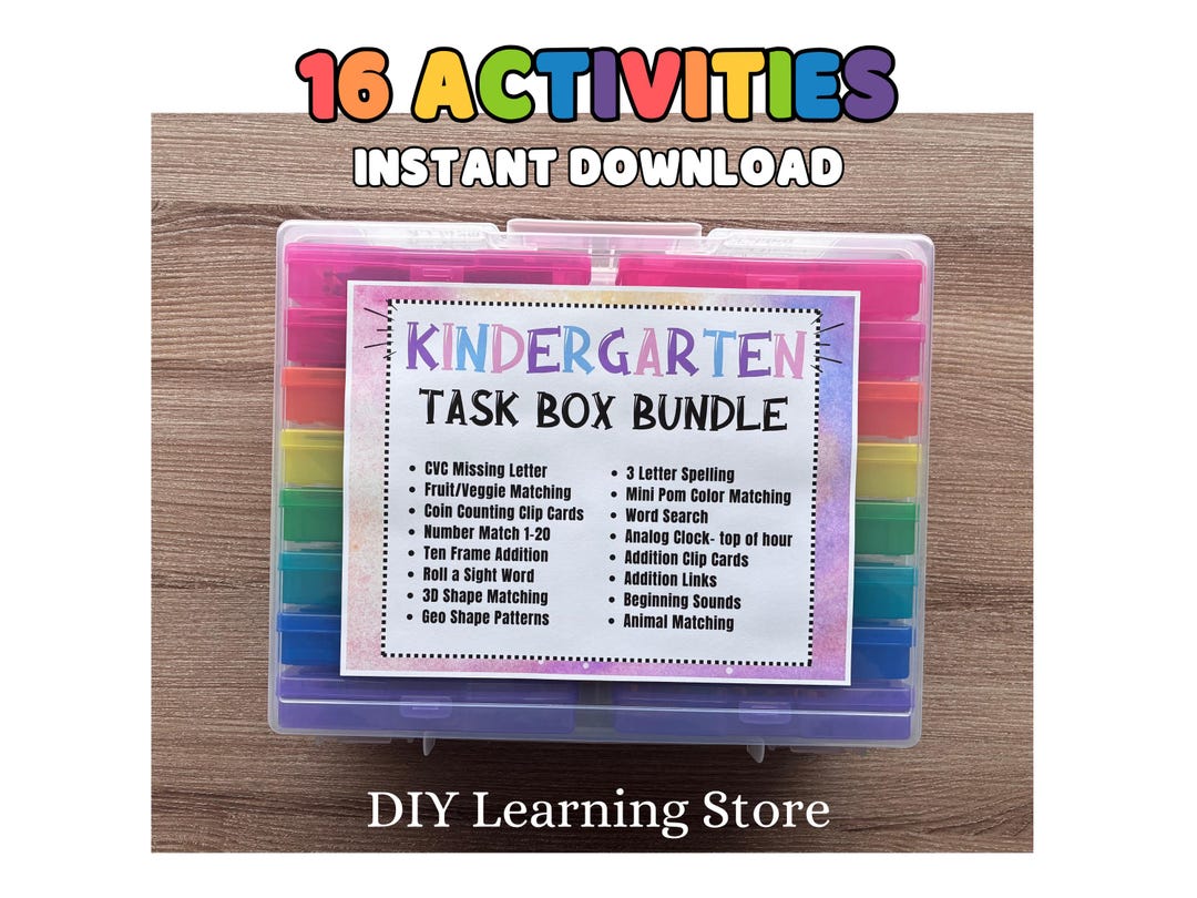 Kindergarten Bundle- Instant Download-16 Activities-learning and School ...