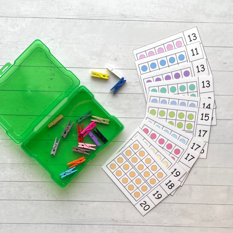 Teens Number Matching Cards – Counting 11-20 Activity (PDF) - Etsy
