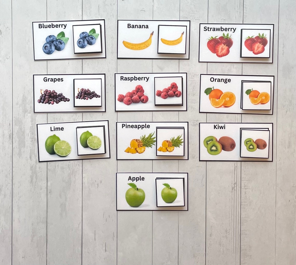 Fruit Matching- Task Box Activity Set- for Toddlers, Preschool ...