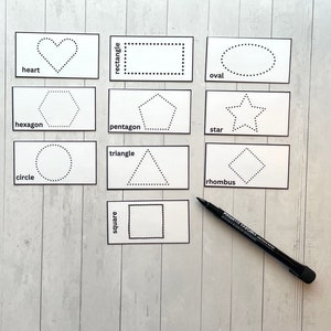 PDF Shape Tracing Task Box Activity Set for Toddlers, Preschool ...