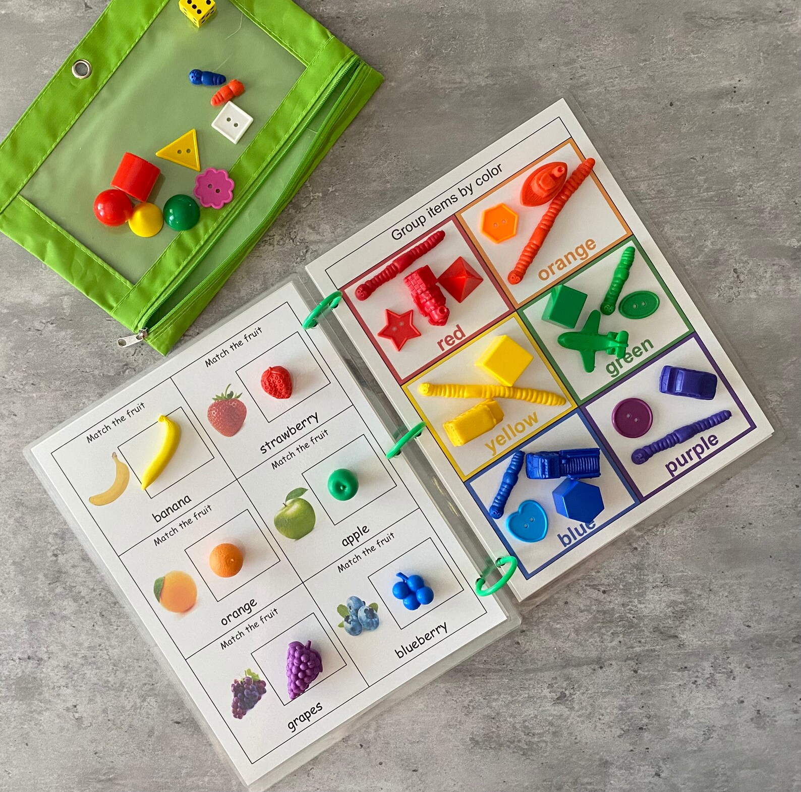 Rainbow Counters Preschool Activity Set - Etsy