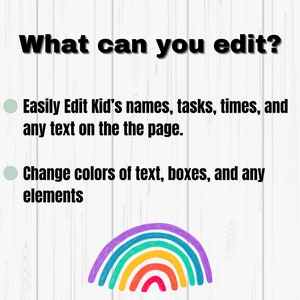 Kids Reward Chart- Editable Canva Template- Printable and Reusable- Job ...