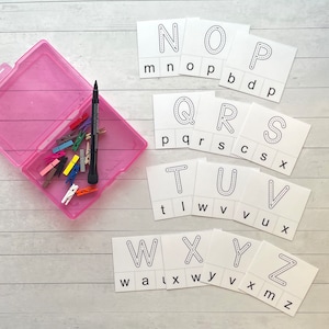 Letter Matching and Tracing-task Box Activity Set- Montessori Learning ...