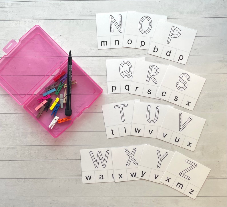 Letter Matching and Tracing-task Box Activity Set- Montessori Learning ...