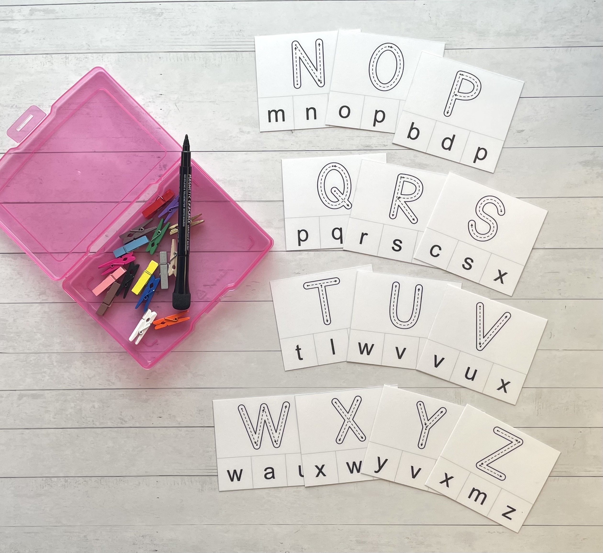 Letter Matching and Tracing-task Box Activity Set- Montessori Learning ...