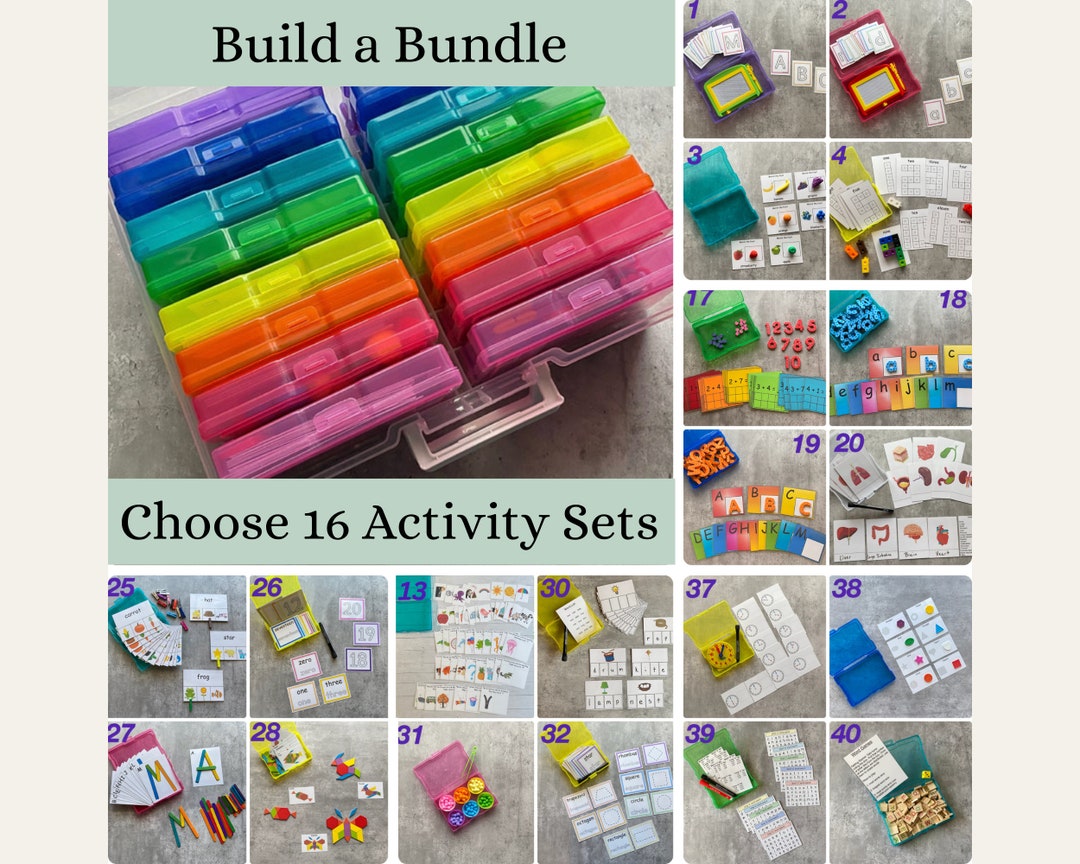 Build a Bundle 16 Task Box Learning Activity Sets and Carrying Case ...