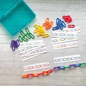 Link Patterns Task Box Set- Montessori Pattern Recognition- Early ...