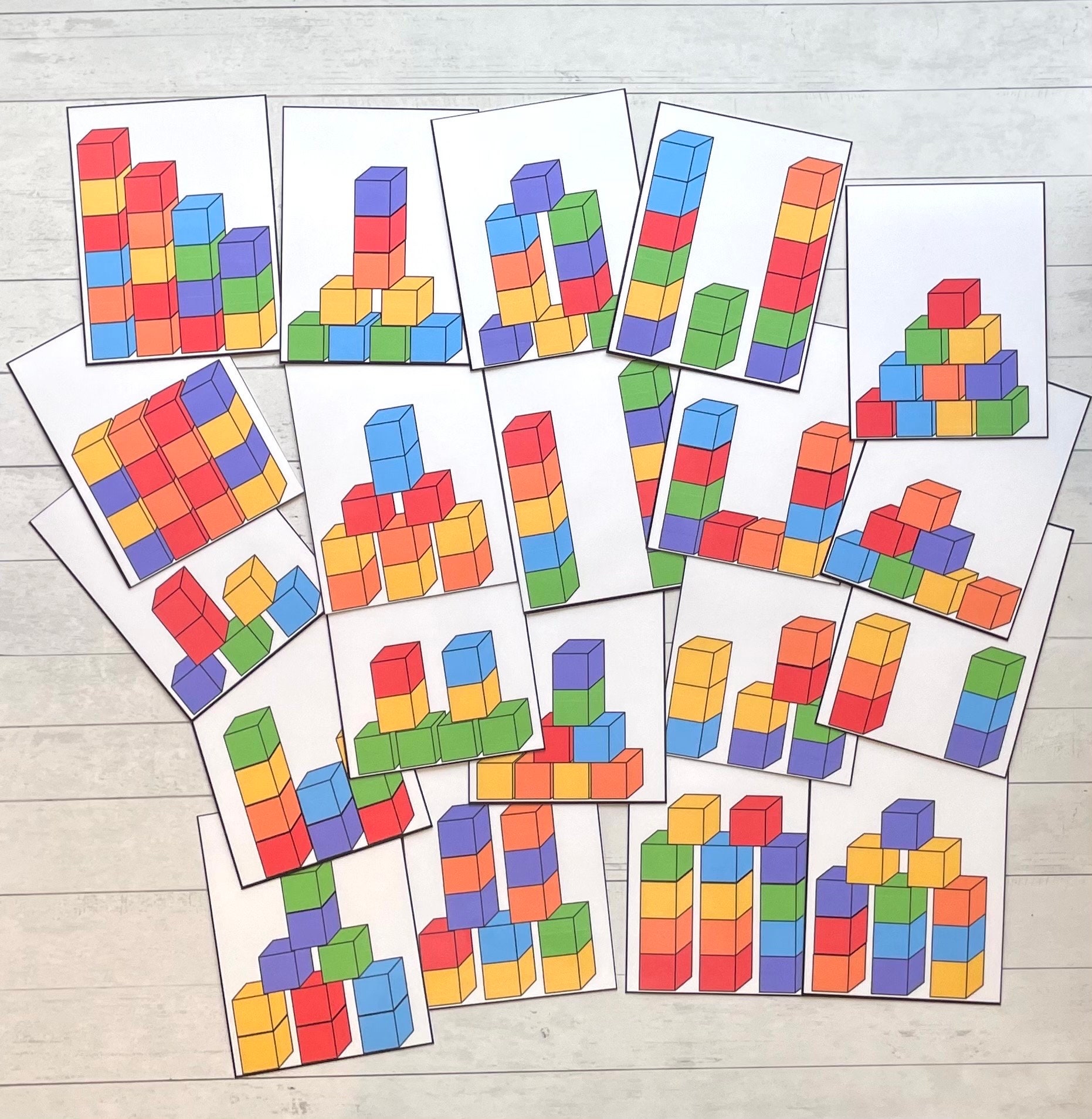 Foam Cube Task Box Activity Cards- Montessori Resources- Homeschool ...
