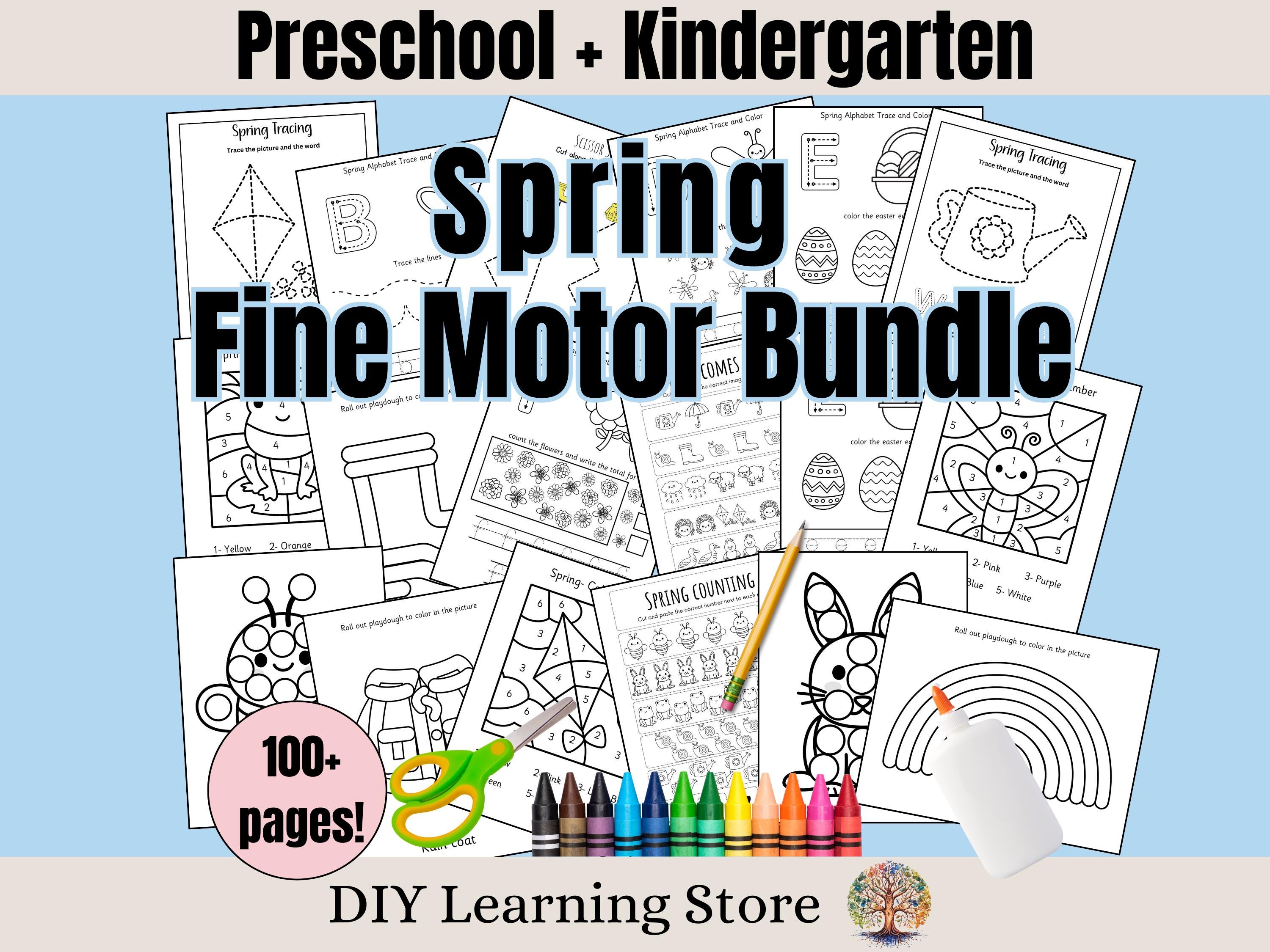 Full Year Fine Motor Bundle- Worksheets for Preschool, Kindergarten ...