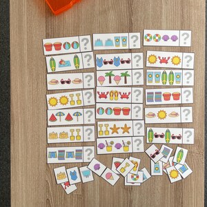 Prek Pattern- Summer Themed Cards- Toddler Activities- Preschool ...