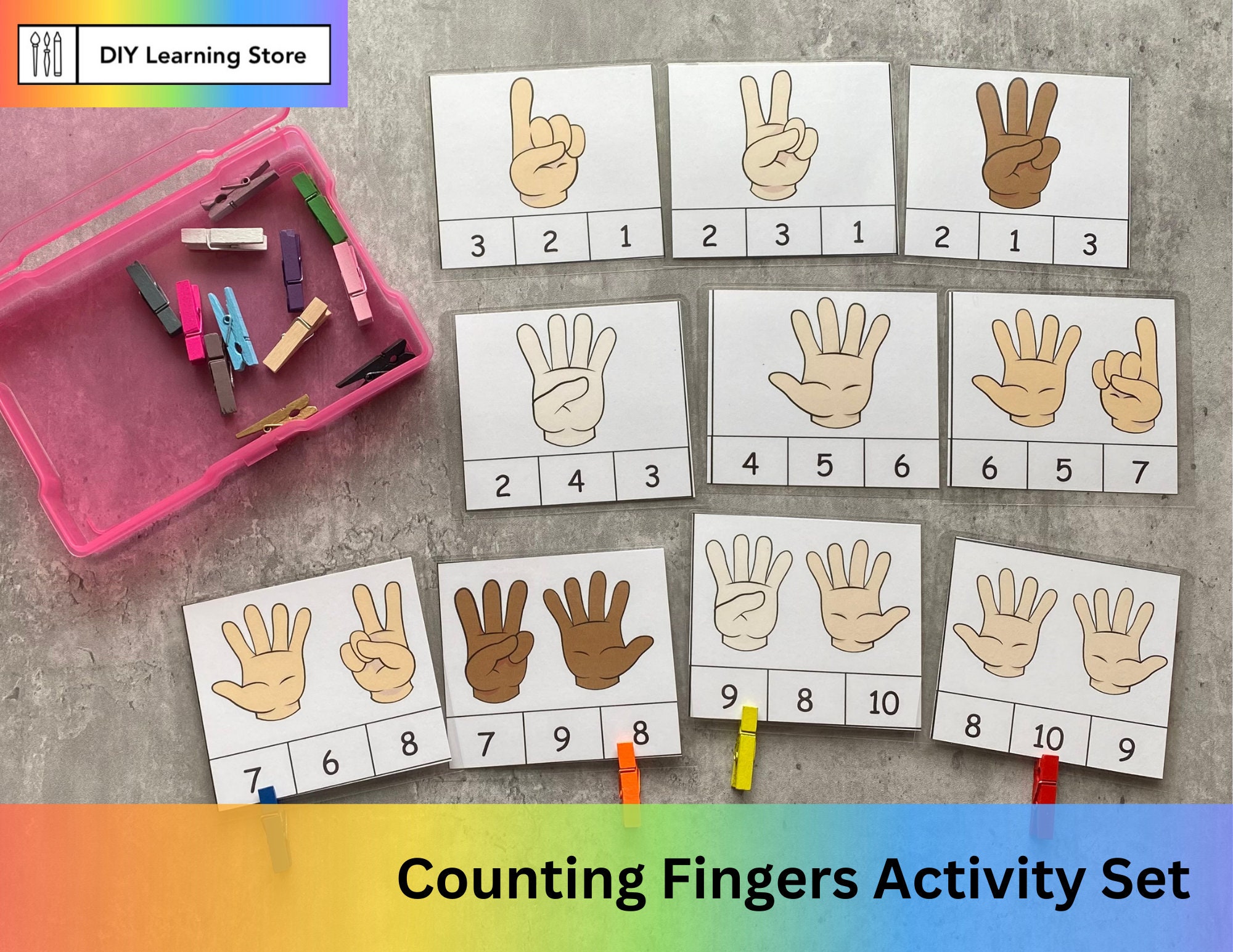 Fingers Numbers 1 10
