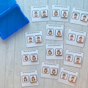 Feelings Matching- Learning Activity Set- Toddlers, Preschool, Special ...