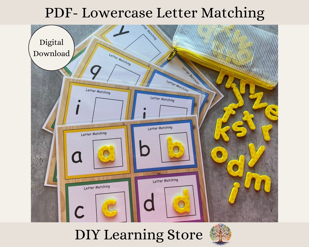Lowercase Letter Matching- Learning Mats-instant Download- Montessori ...