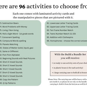Build a Bundle- 16 Task Box Learning Activity Sets and Carrying Case ...