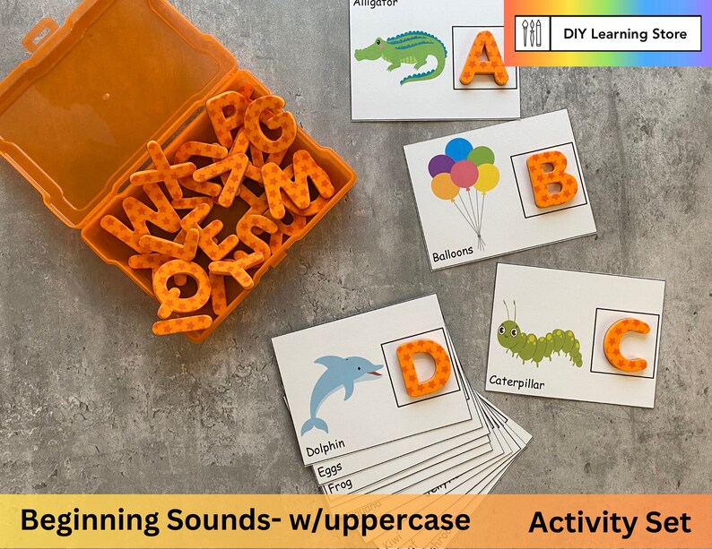 Beginning Sounds With Uppercase Foam Letters Task Box - Etsy