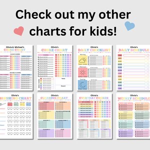 Editable Exercise Chart for Kids - Behavior Tracking Chart - Reward ...