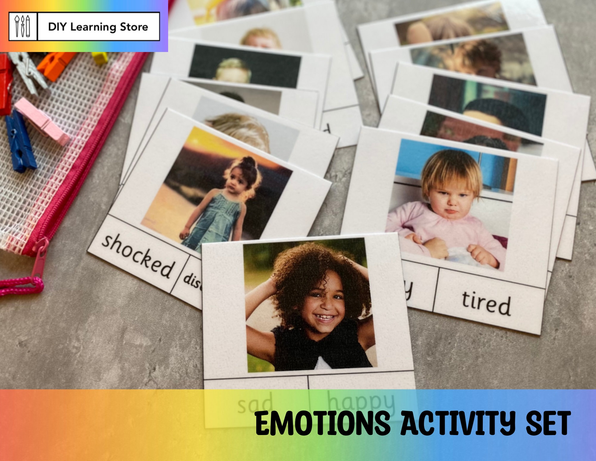 Emotions Matching Activity Cards – Montessori Learning Toy (PDF) - Etsy