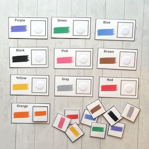 Color Matching- Task Box Activity Set- for Toddlers, Preschool ...