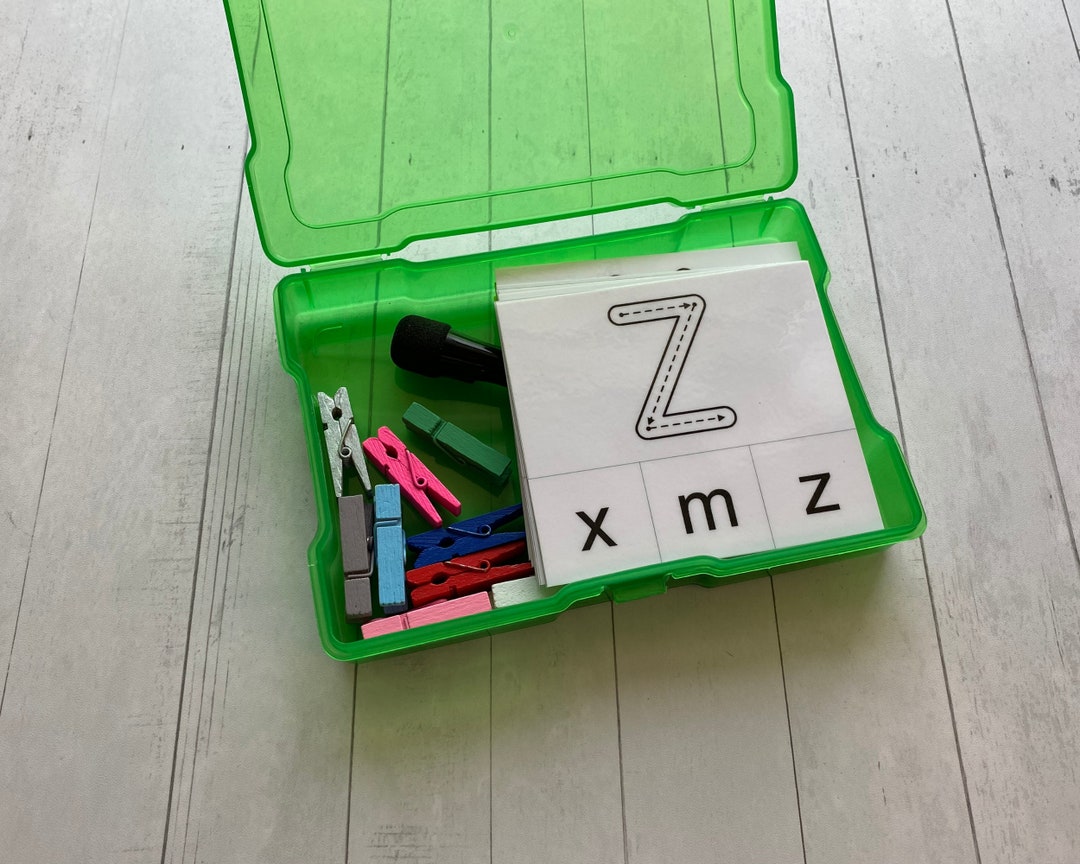 Letter Matching and Tracing-task Box Activity Set Montessori - Etsy