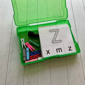 Letter Matching and Tracing-task Box Activity Set- Montessori Learning ...