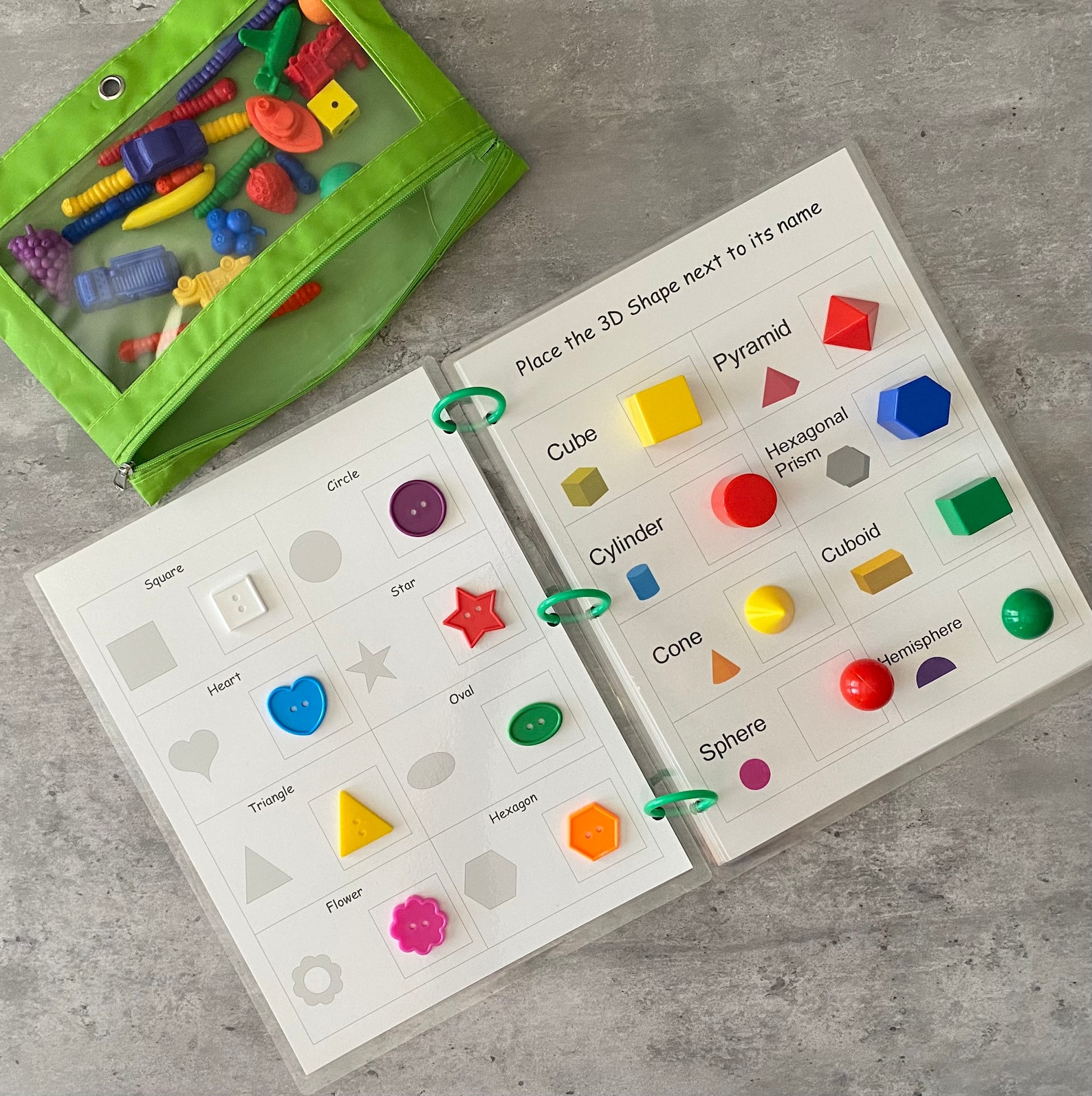 Rainbow Counters Preschool Activity Set- Montessori Learning Toy ...