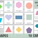 2D Shapes- Montessori 3 Part Flash Cards- Instant Download- Editable ...