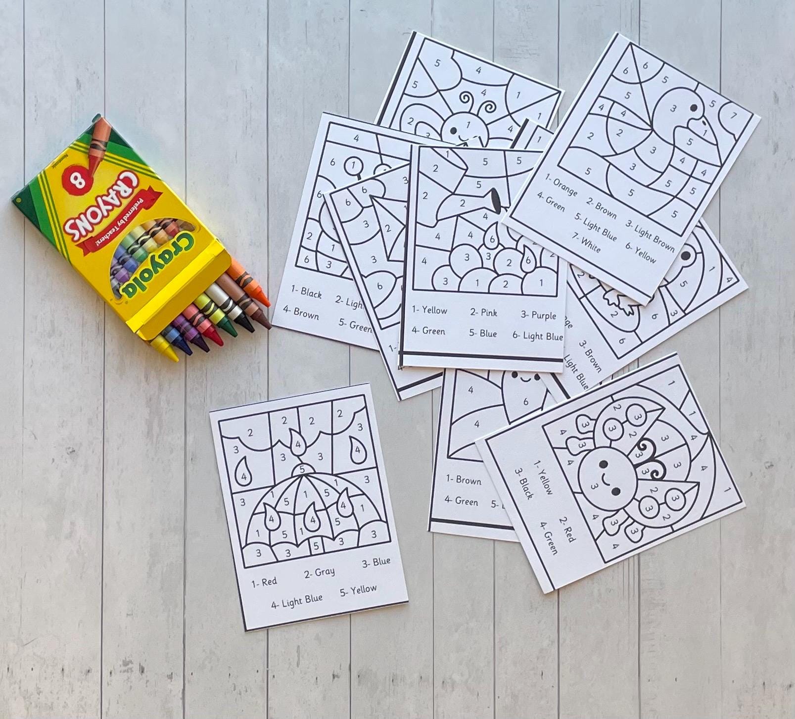Spring Color by Number Task Card Set- Montessori Toddler- Preschool ...