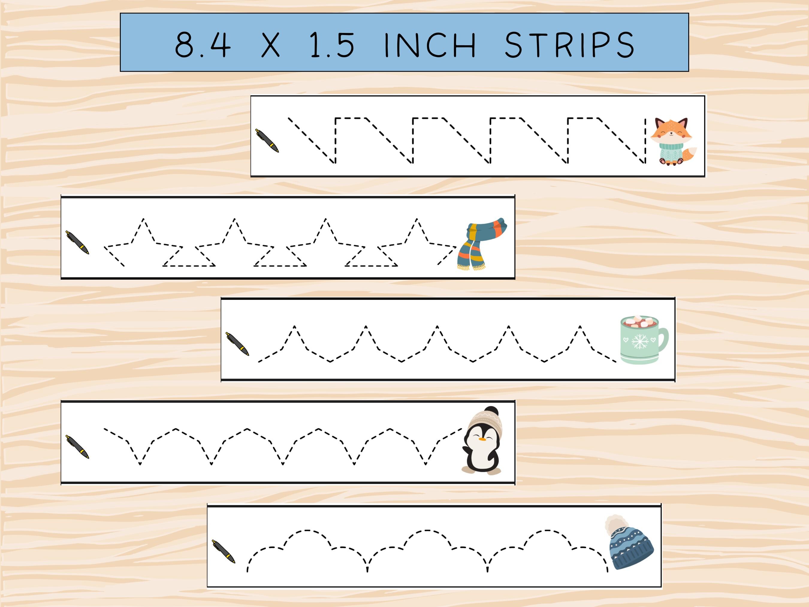 Winter Tracing Strips- 25 Fine Motor Skill Cards- Preschool ...