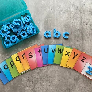 Lowercase Letter Match Task Box- Preschool Letters, Alphabet Matching ...