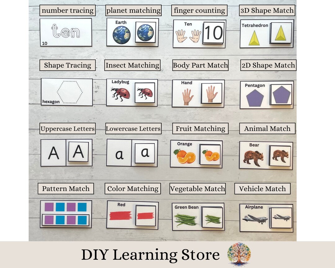 PDF Preschool Bundle 3 16 Matching and Tracing Activities for Toddlers ...