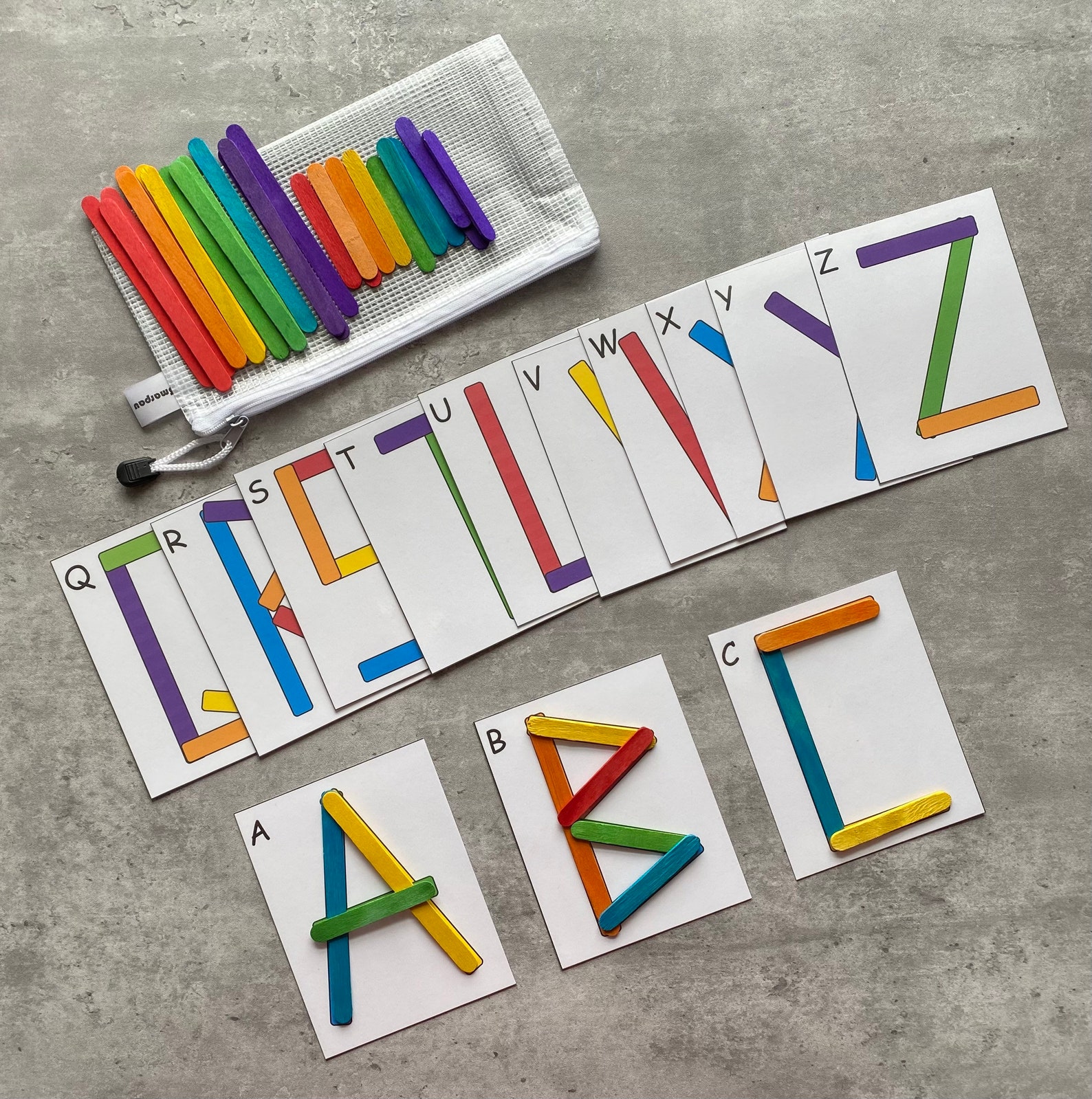 Craft Sticks Alphabet Activity Set - Etsy