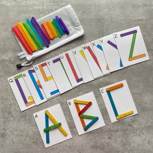 Craft Sticks Alphabet Activity Set - Etsy