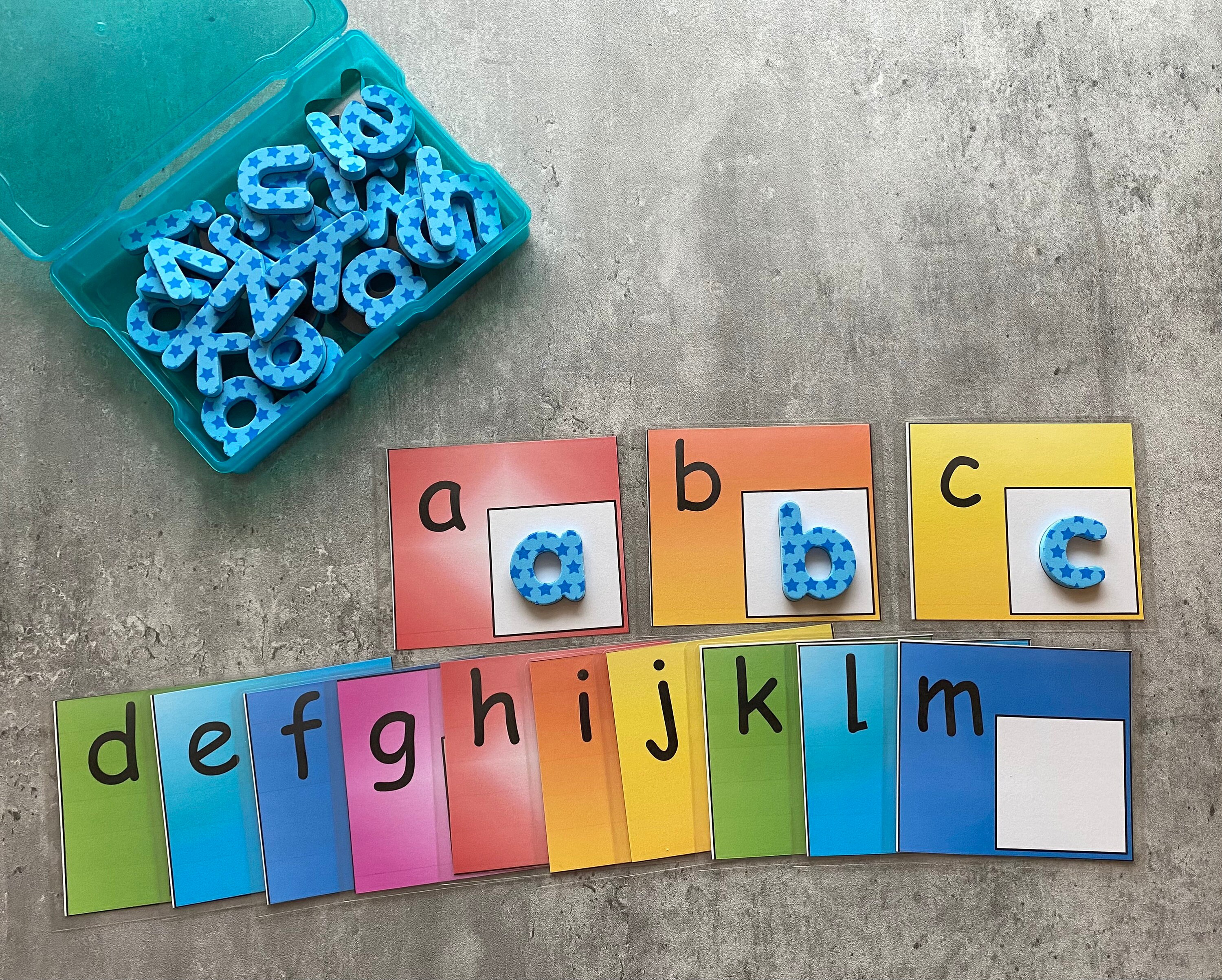 Lowercase Letter Match Task Box- Preschool Letters, Alphabet Matching ...