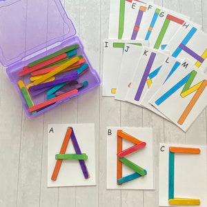 Craft Sticks Alphabet Activity Set- Preschool, Homeschool, Special ...