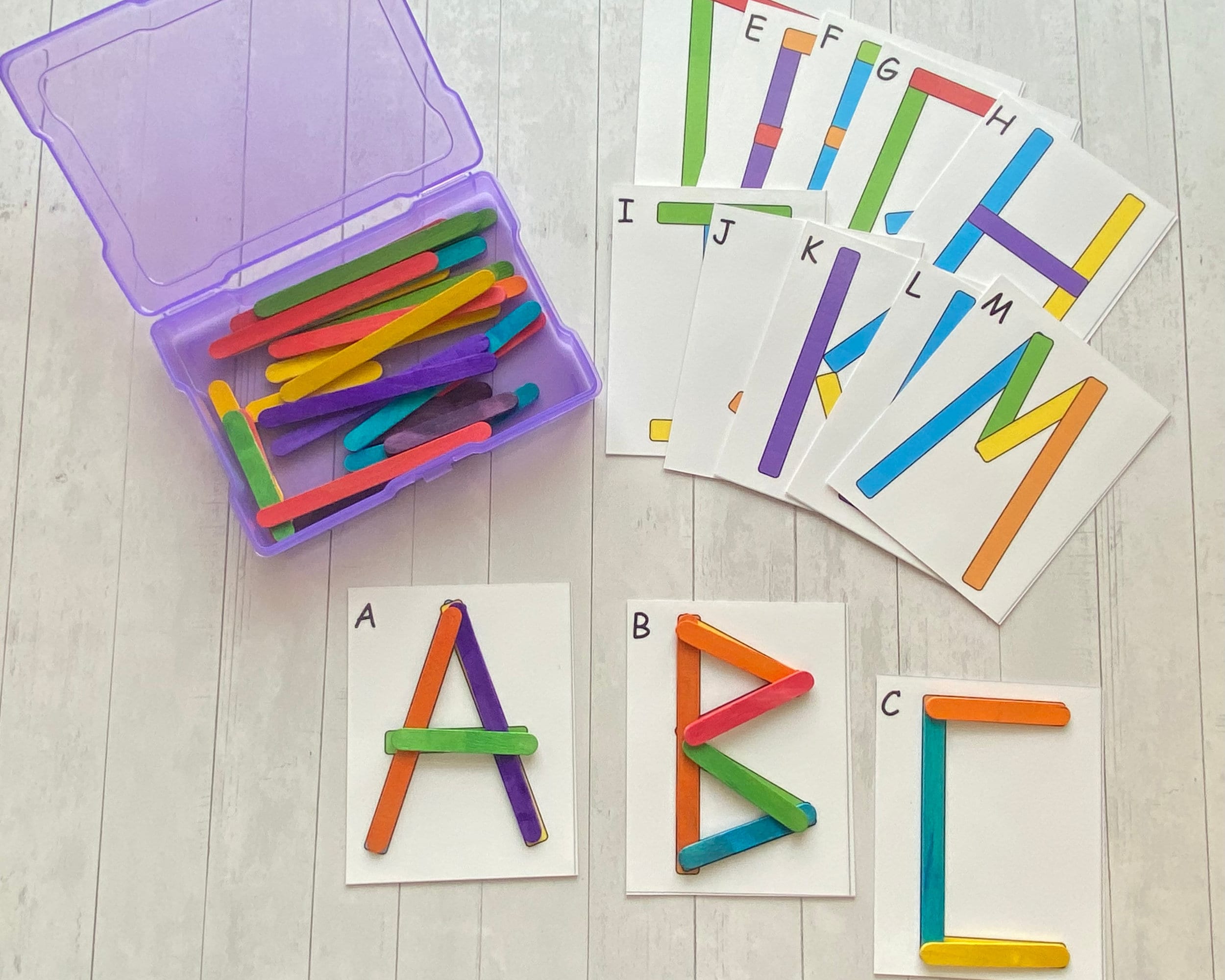Craft Sticks Alphabet Activity Set- Preschool, Homeschool, Special ...