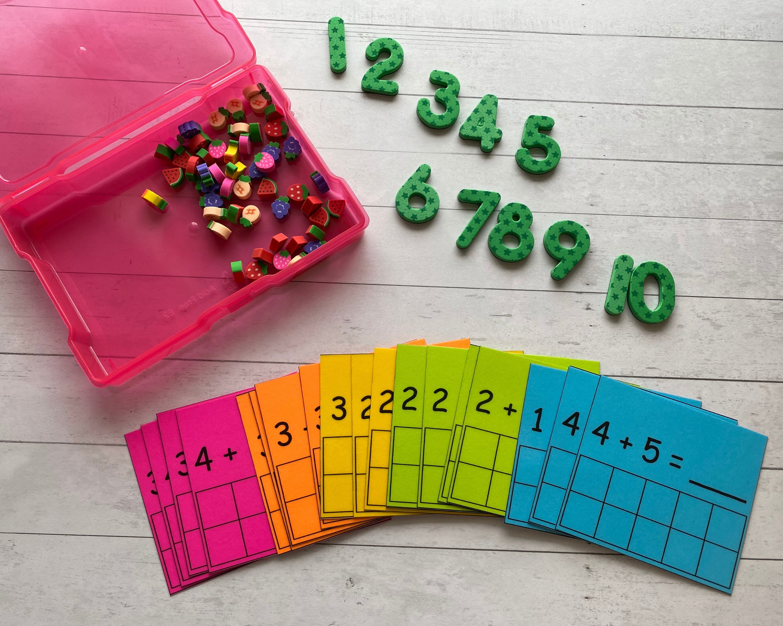 Ten Frame Addition- Activity Set- Montessori Learning Toy for ...