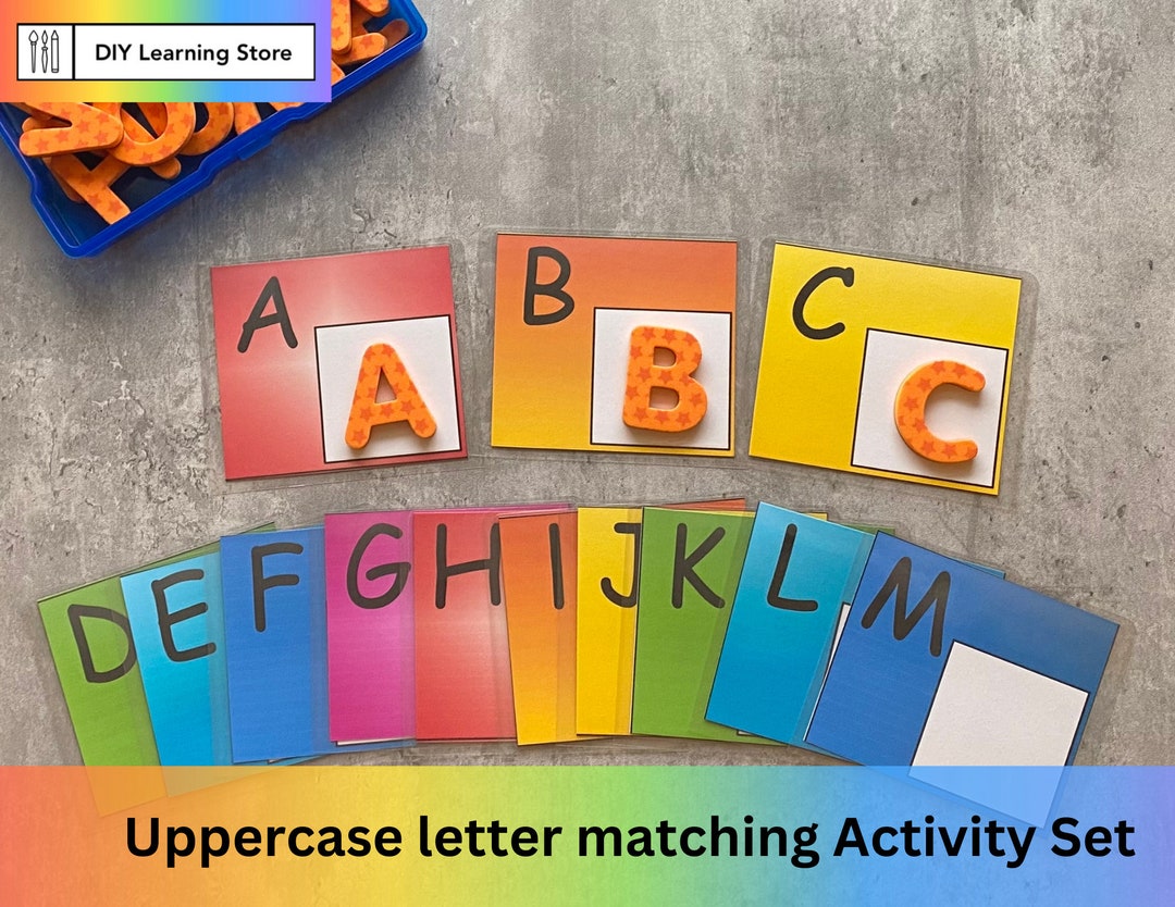 PDF Uppercase Letter Matching Activity Cards Instant - Etsy