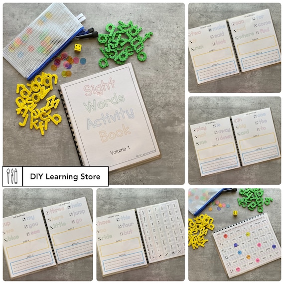 Preschool Sight Words Activity Book - Etsy
