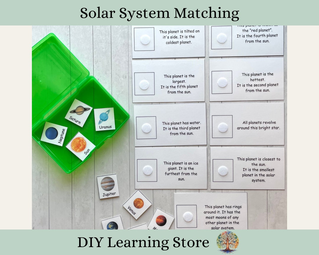 Solar System Matching Activity- Planets and Sun- Montessori Learning ...
