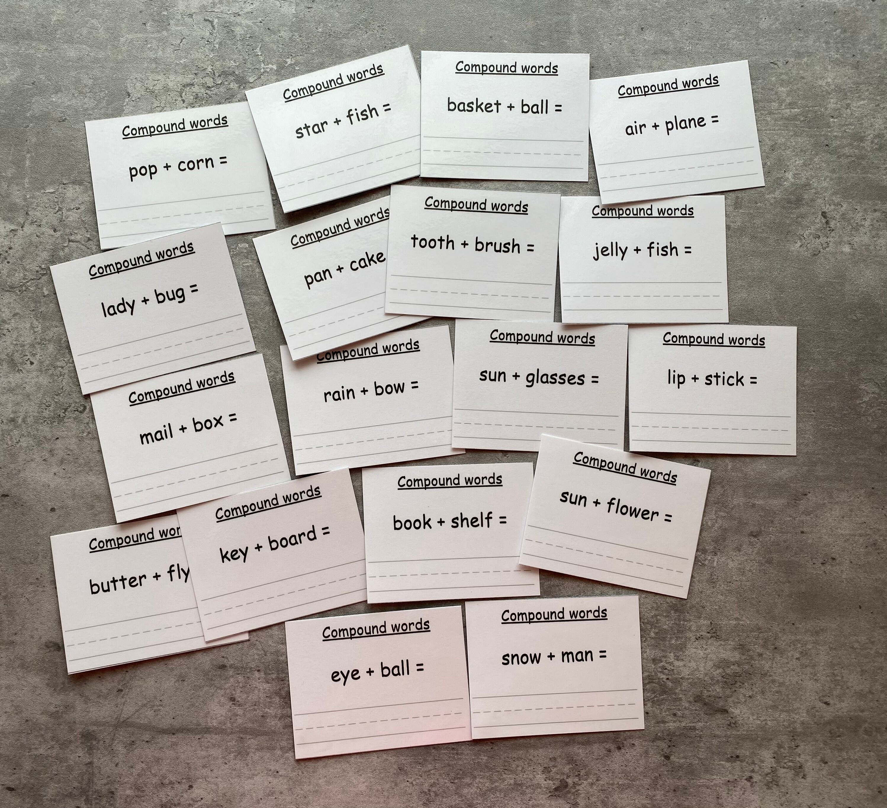 Compound Words Spelling Activity- Combining Two Words to Create a New ...