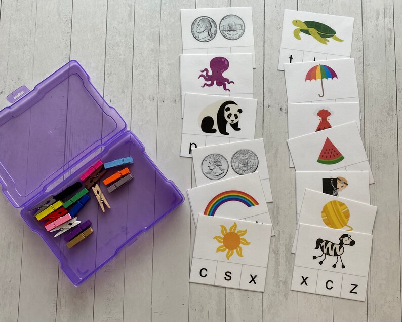 Beginning Sounds Task Box Activity Set- Montessori Learning Toy for ...