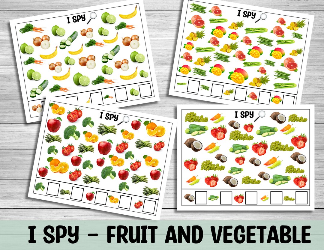 I Spy Games Fruit and Vegetable-preschool Kindergarten special ...