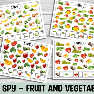 I Spy Games- Fruit and Vegetable-preschool- Kindergarten -special ...