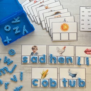 Spelling Practice-3 Letter Words-task Box- Montessori Learning Toy for ...