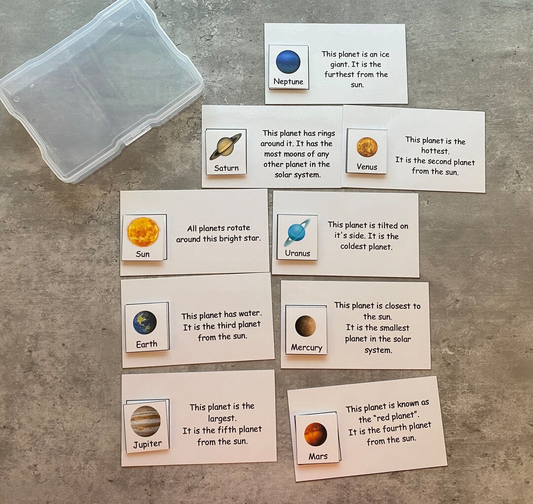 Solar System Matching Activity Set for Preschool, Kindergarten ...