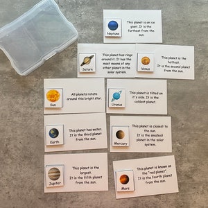 Solar System Matching Activity- Planets and Sun- Montessori Learning ...