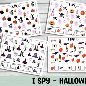 Halloween I Spy, Preschool Game, Halloween Preschool Printable ...