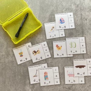CVC Missing Vowel- Fill in the Blank / Circle the Answer - Montessori ...