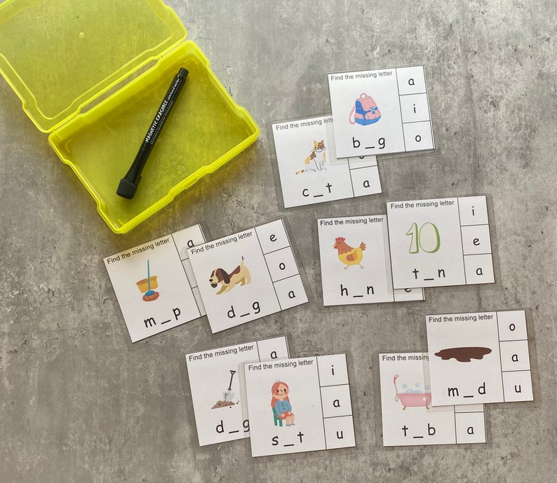 CVC Missing Vowel Fill in the Blank / Circle the Answer - Etsy